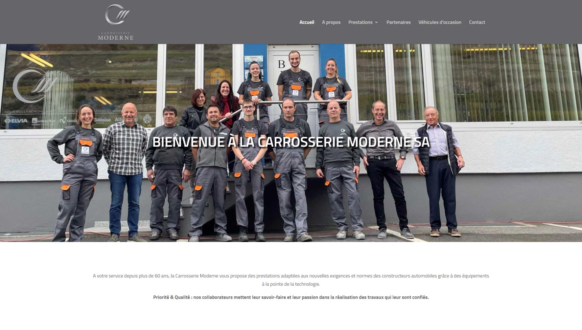 Carrosserie Moderne | Site web - AlpSoft SA